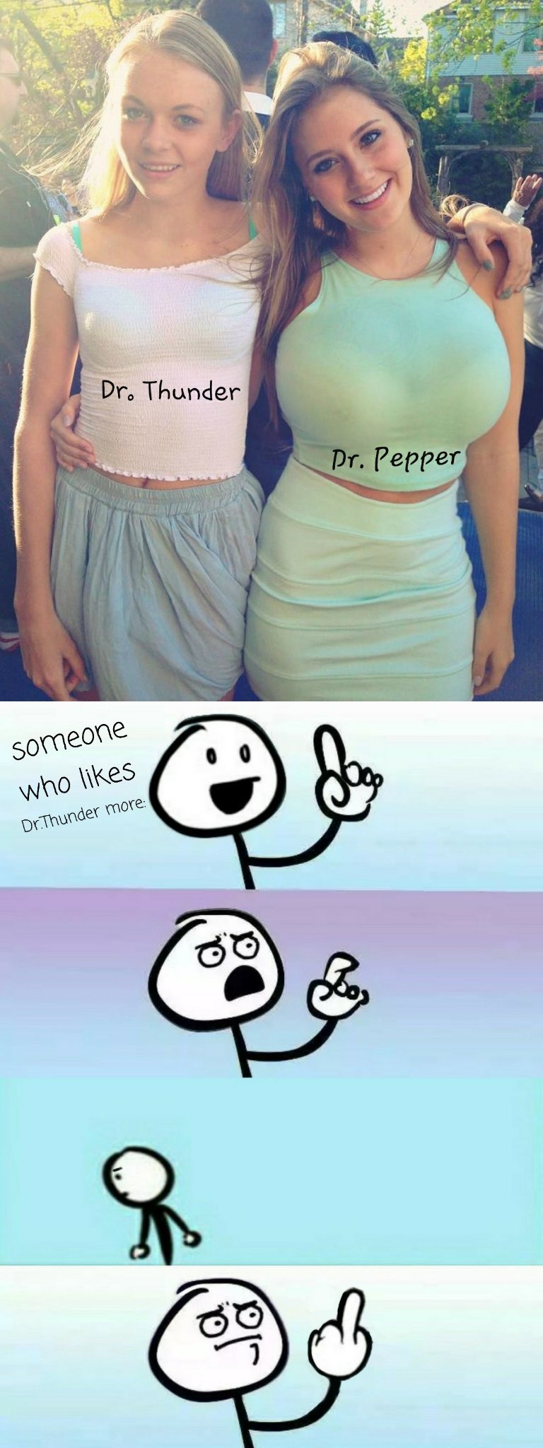 dr pepper vs dr thunder - Meme subido por leMemeThief :) Memedroid