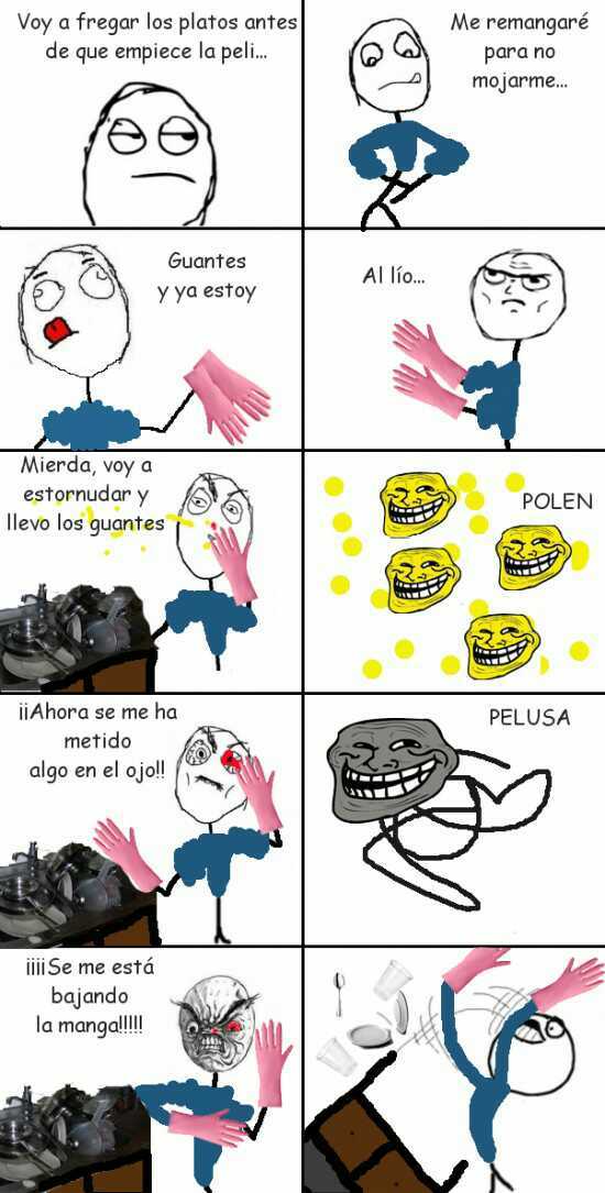 Mientras lavando trastes - Meme subido por menakmena :) Memedroid