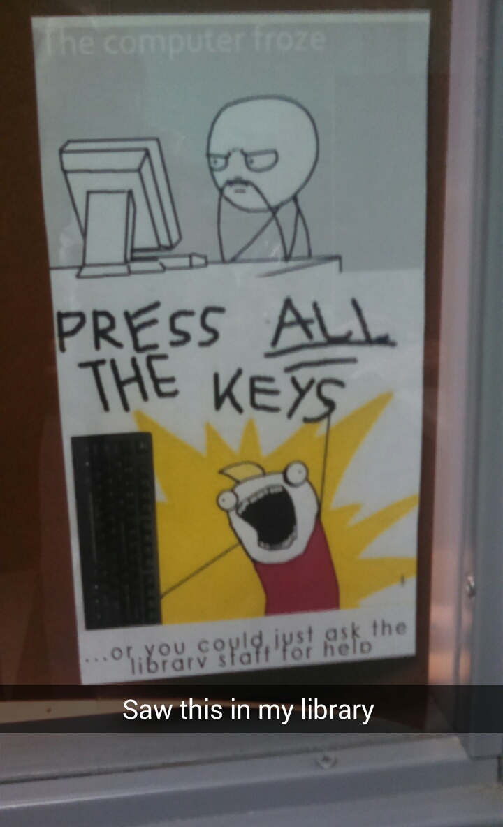 My school's library.. - Meme by b3cu2iv :) Memedroid