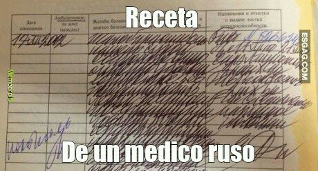 Receta de un medico ruso - Meme subido por KaRtoON :) Memedroid