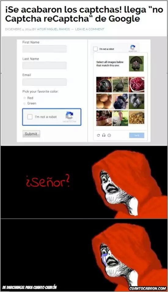 Señor? Capcha - Meme subido por El_Rafther-SD :) Memedroid