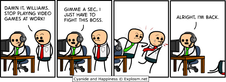 Fighting with the boss... - Meme subido por FontanillaDani :) Memedroid