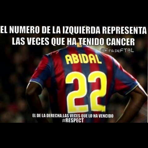 abidal, respect - Meme subido por eliago.salinas :) Memedroid