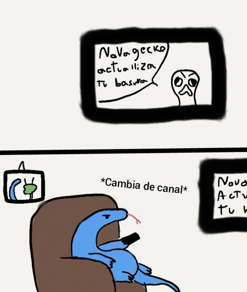 Ojalá pudiéramos intervenir en la tv española y presionar al gecko con ...