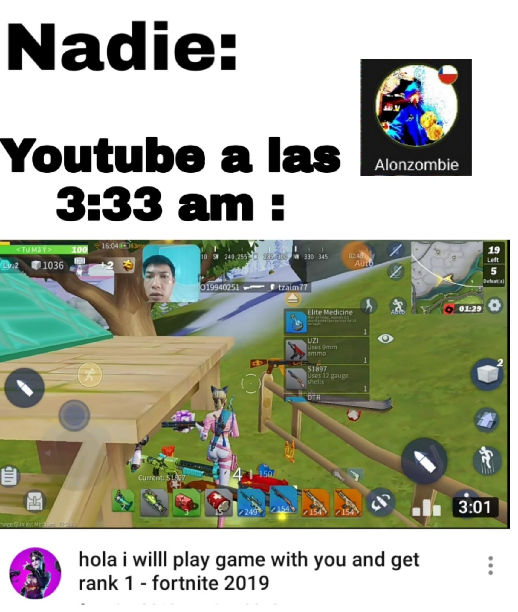 Me salió y es rarisimo - Meme subido por Alonzombie :) Memedroid