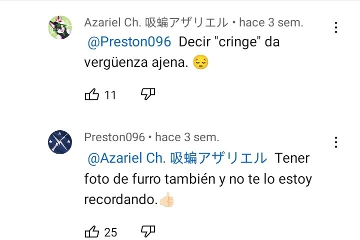 La domada random que encuentra uno en comentarios de youtube shorts xd ...