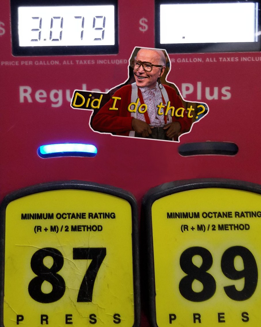 These gas station stickers are getting ridiculous. - Meme by ...