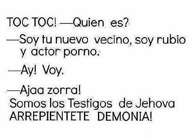 Toc toc - Meme subido por rosiep26 :) Memedroid