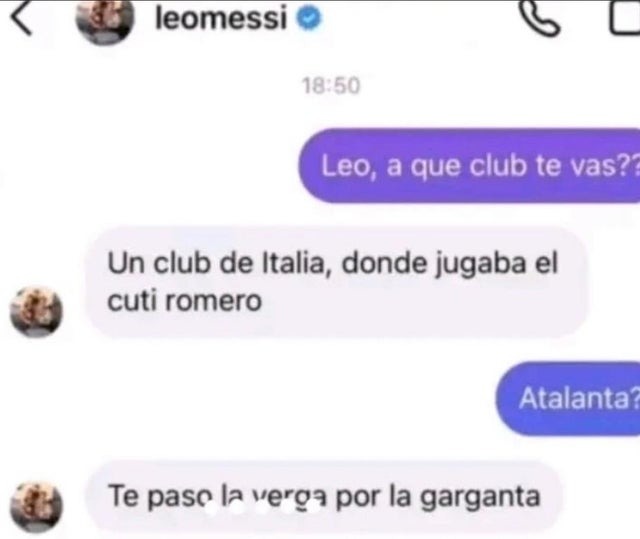 Conversación real con Messi - Meme subido por cachopan33 :) Memedroid