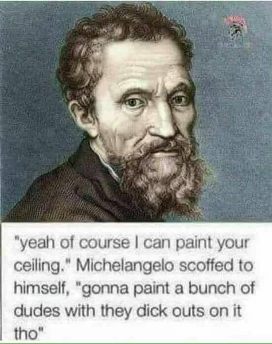 Michelangelo Memes Pin On Humor