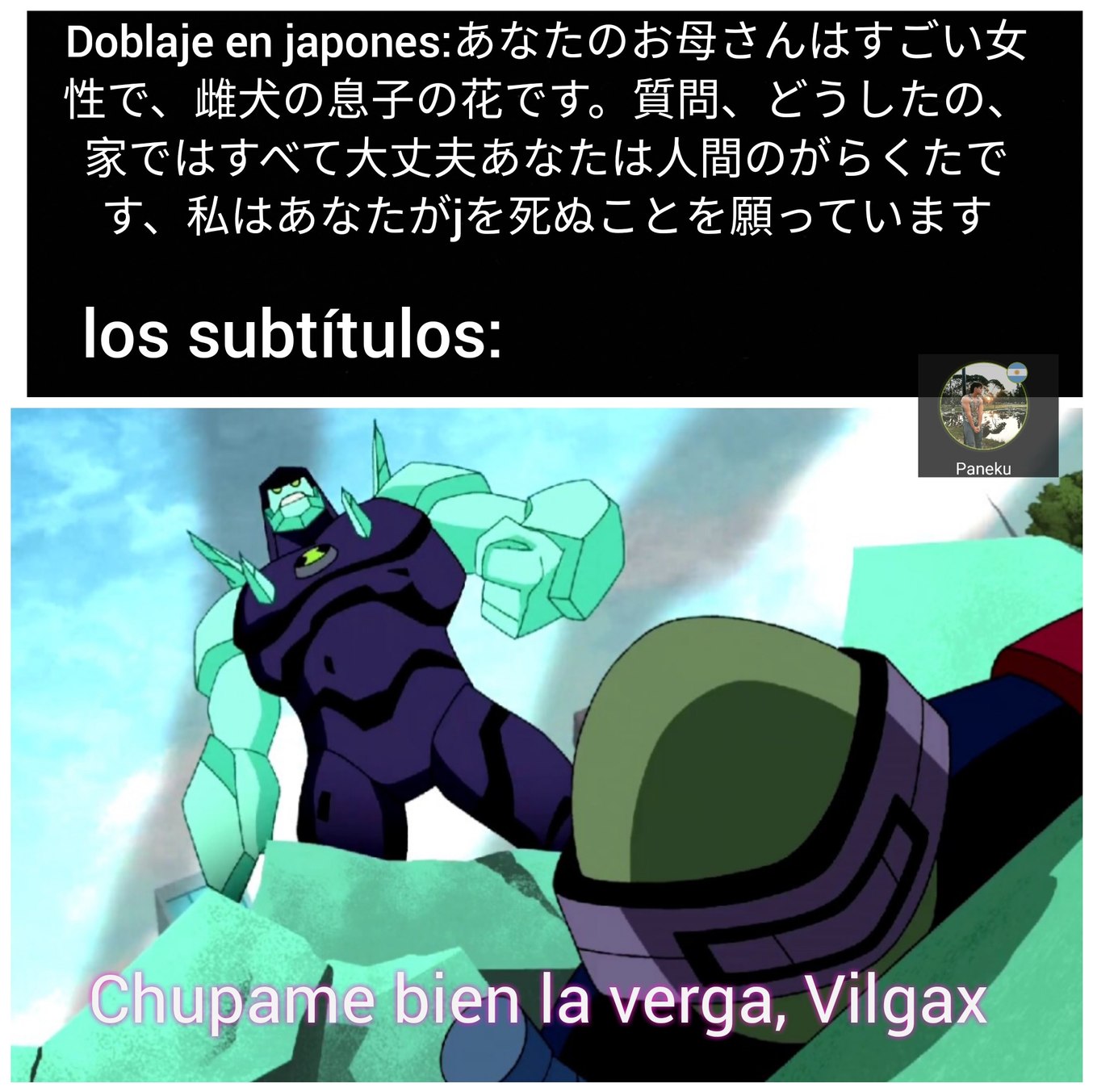 Dale Vilgax, sola la punta - Meme subido por Paneku :) Memedroid