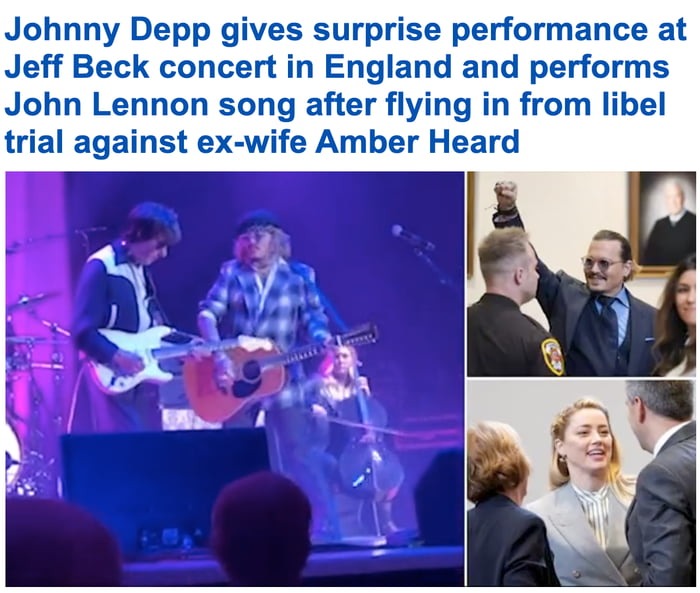 Johnny Depp playing in a Jeff Beck concert - Meme by schizoidman ...