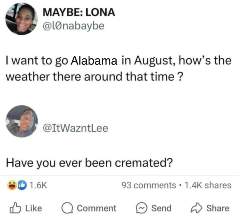 Alabama Weather Memes
