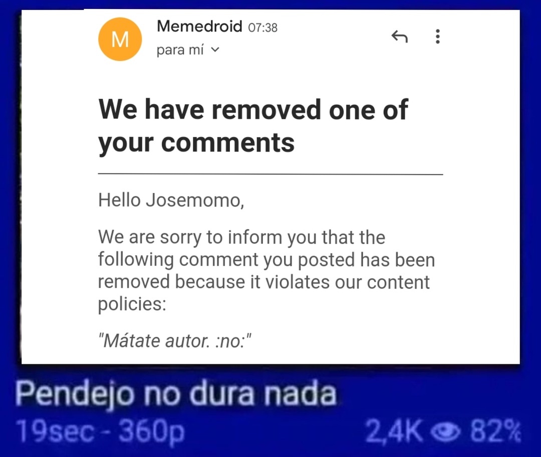 En serio, ¿hay gente en memedroid que se toma tan a pecho un comentario ...