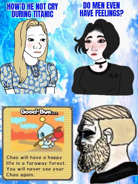 The sad music that plays when ya try to... I've never got rid of a Chao ...