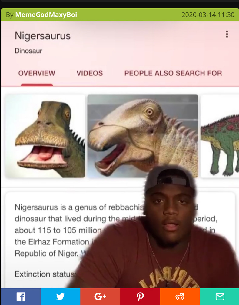 Nigersaurus - Meme by 12Ayden :) Memedroid