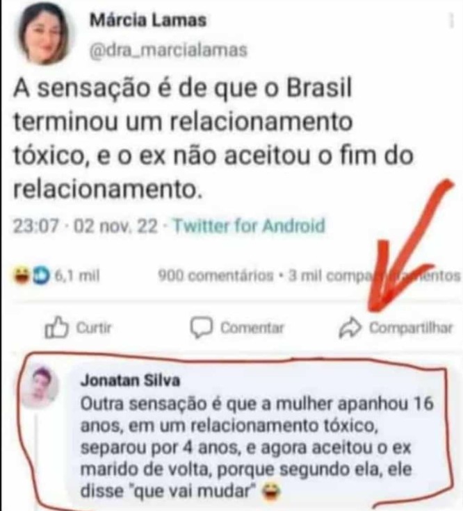 Parece que é igual vagabunda mulher de bandido gosta de apanhar - Meme ...