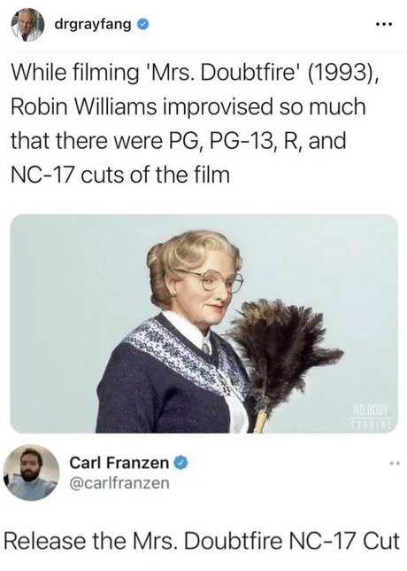 Mrs Doubtfire Memes
