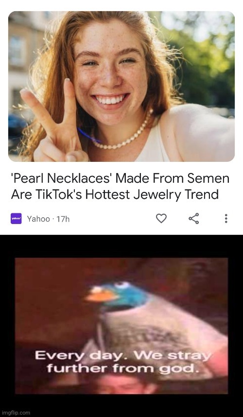 Back in my day we gave girls pearl necklaces the old fashioned way ...