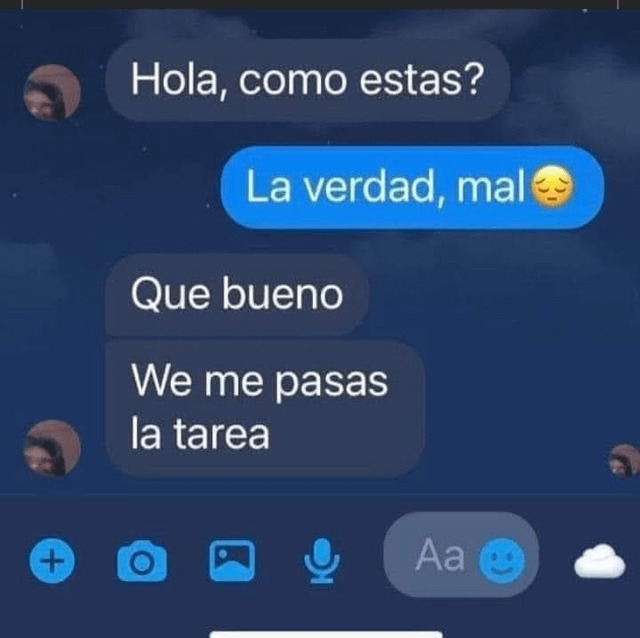 Me pasas la tarea? - Meme subido por lobojavi :) Memedroid