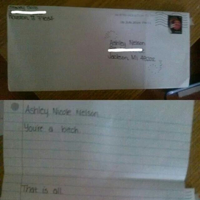 I sent my sister a letter to which she posted on Facebook. - Meme by ...