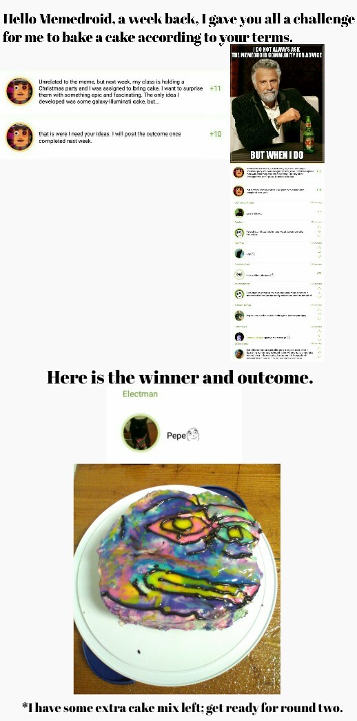 Comment your idea. The cake was red velvet and chocolate layered ...