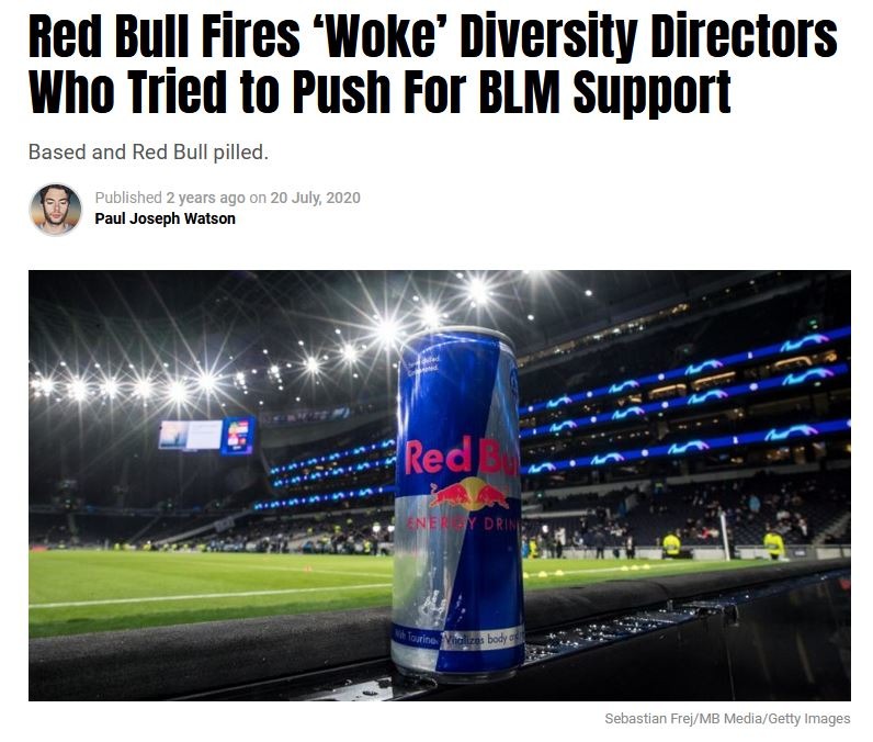 Red Bull fired directors who were supporters of BLM - Meme by ...
