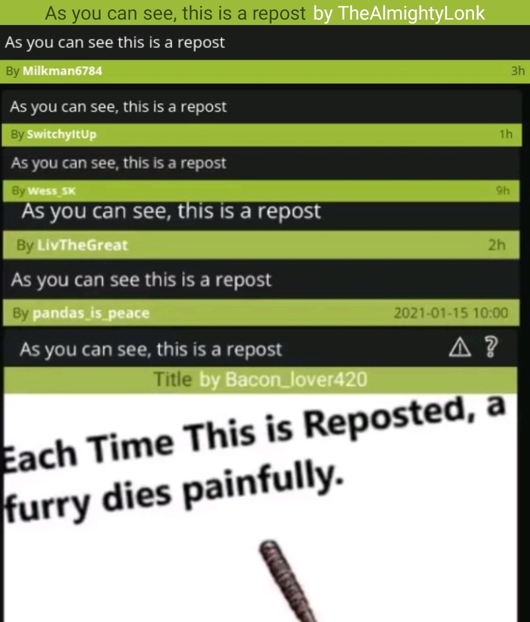 As you can see, this is a repost - Meme by h4ppyp1LLs :) Memedroid