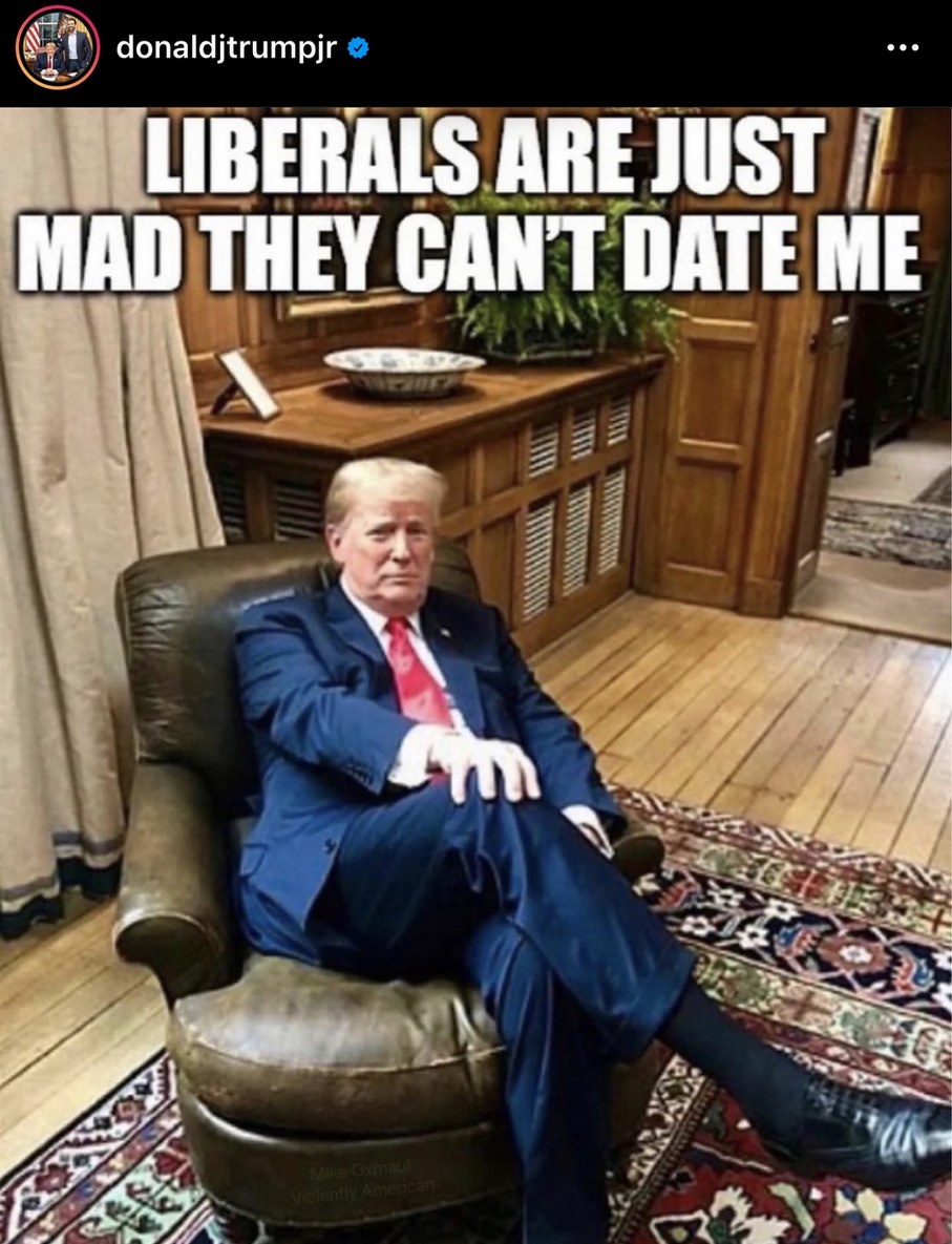 Don Jr. Definitely lurkes on the win, he just reposted another win meme ...