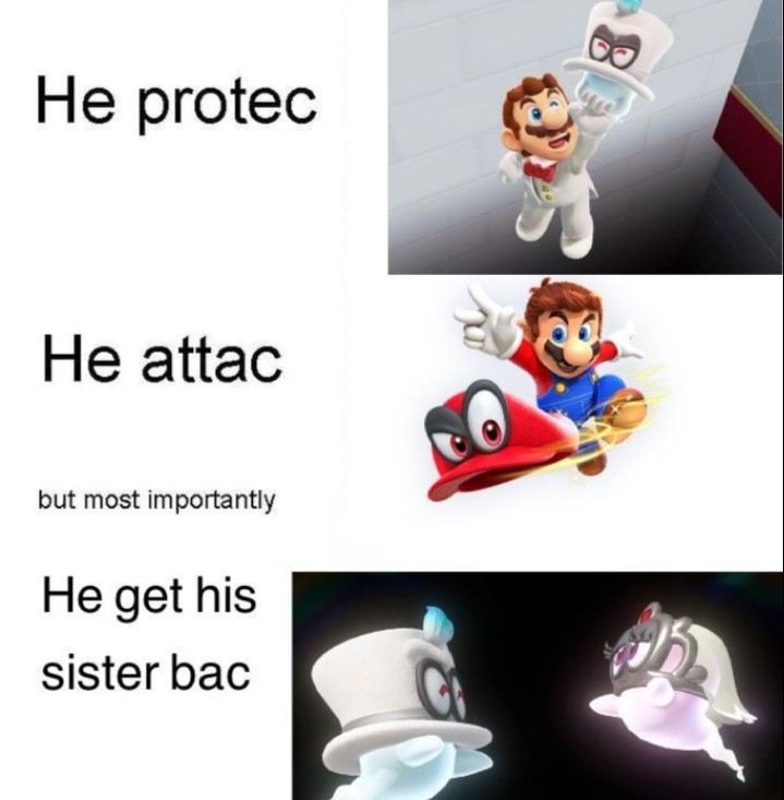 Cappy is the cutest video game character change my mind - Meme by ...