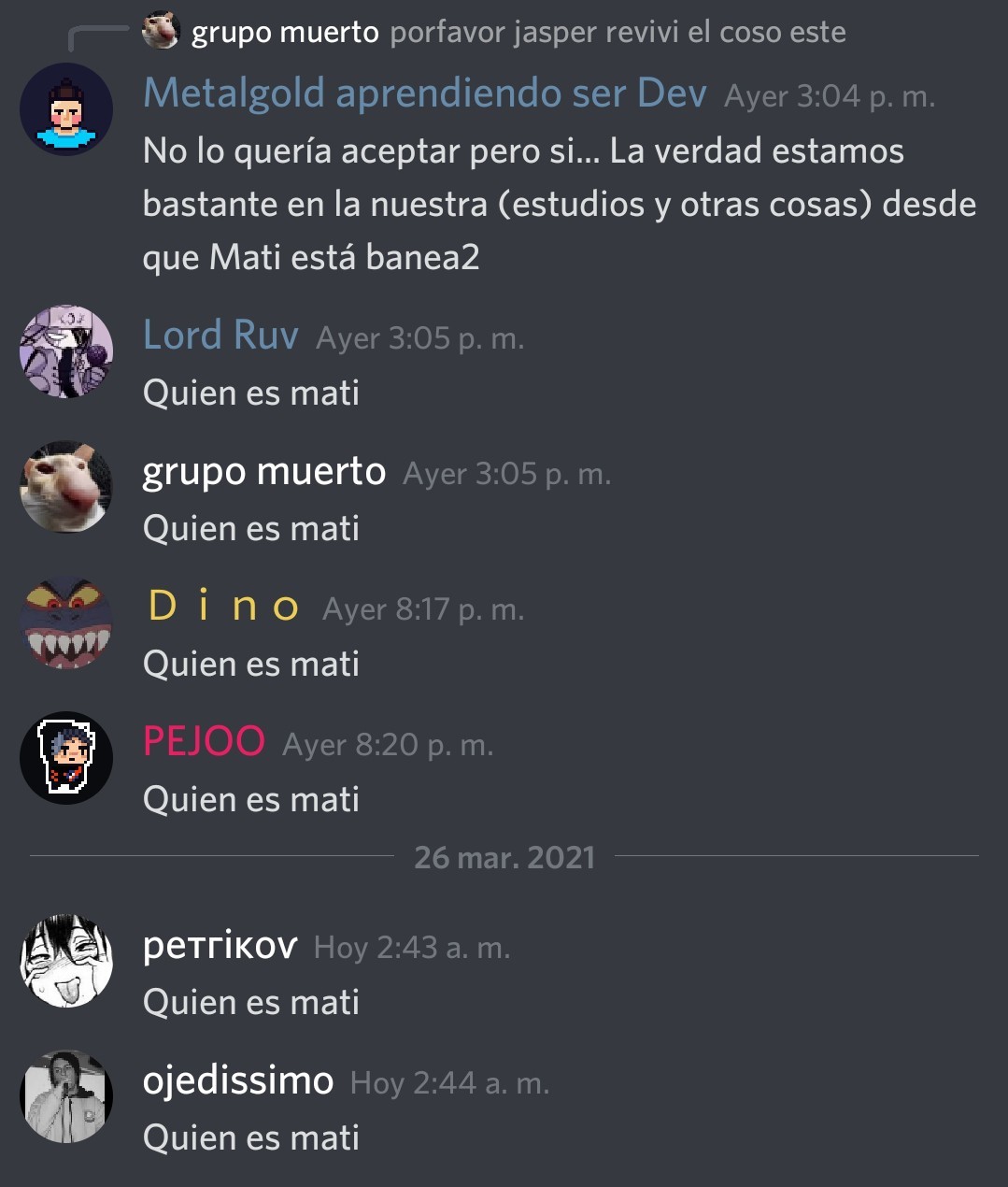 Quien es mati - Meme subido por Johnson_Paul_2 :) Memedroid