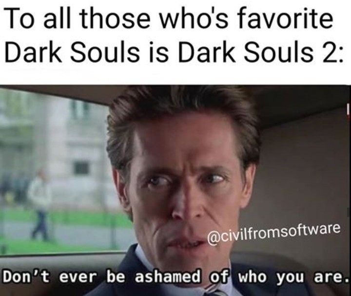 Don't be ashamed! Ds2 is not a bad game, my friend! Maybe it's diferent ...