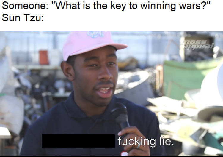 I WILL WIN BUT NEVER FIGHT, THATS THE ART OF WAR - Meme by Lightning ...