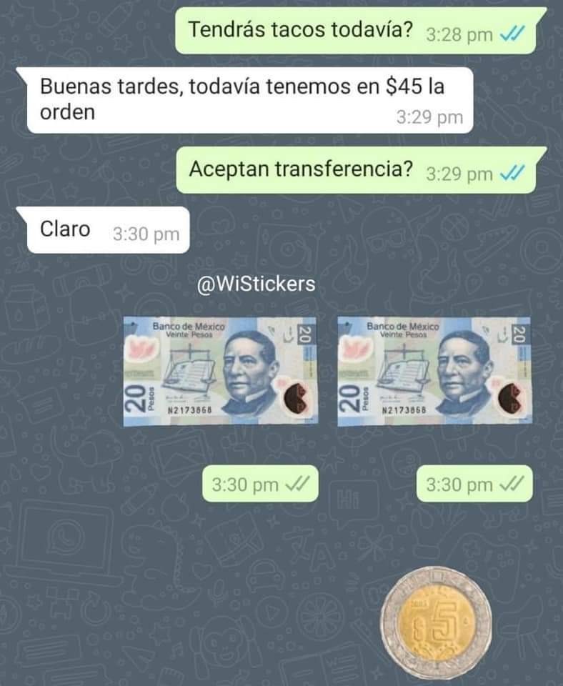 Formas de pago en pandemias - Meme subido por wolschaldo :) Memedroid