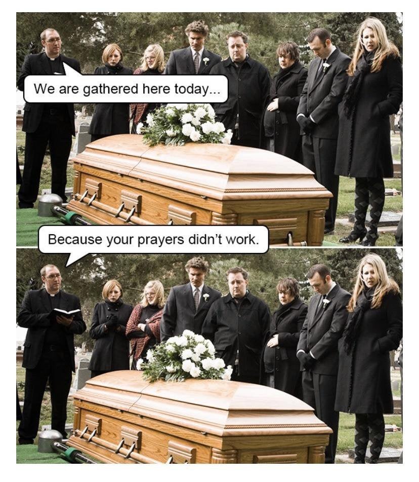 Prayer = bad. Selling soul = good - Meme by Daddy_Satan :) Memedroid