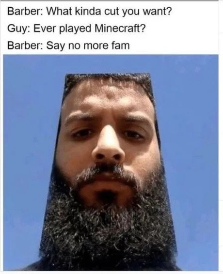 Minecraft barber - Meme subido por SmugAnn :) Memedroid