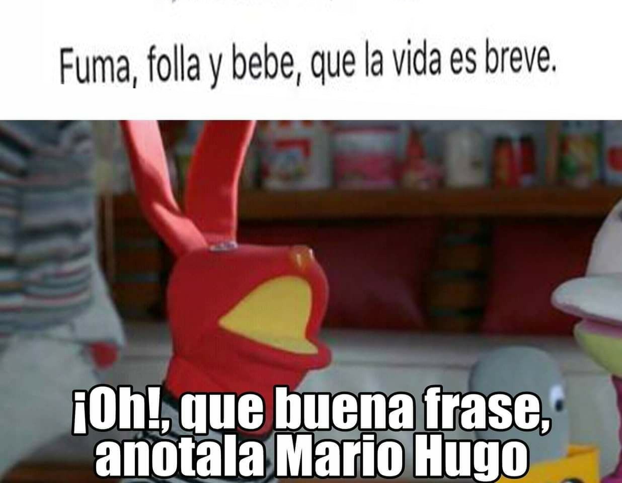 El titulo esta anotando la frase - Meme subido por Redsock :) Memedroid