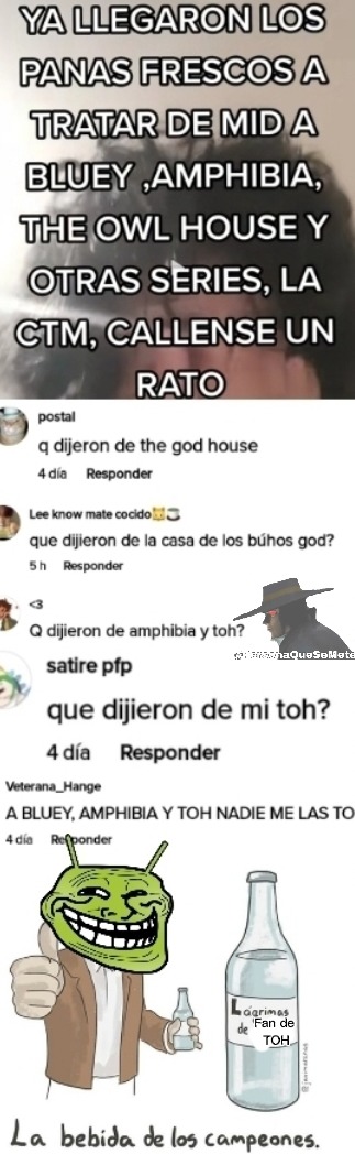 Alta mar de lagrimas cuando se enteraron los memes de hate a toh por ...