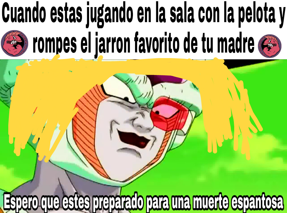 perdonar los pelo (PD: no le pinte los lavios a freezer porque ya ...