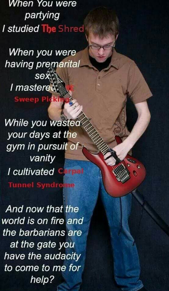 Sweep picking - Meme by zhentrixcalipso :) Memedroid